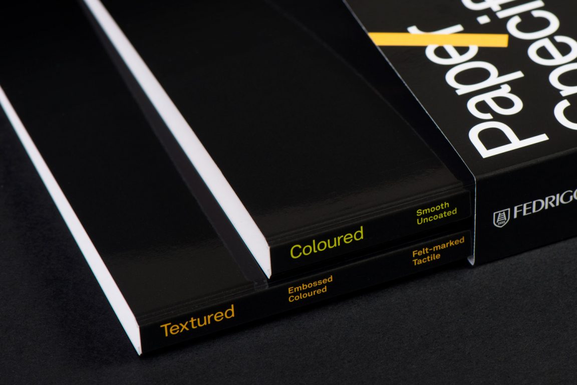 Material swatch book for Italian paper company Fedrigoni