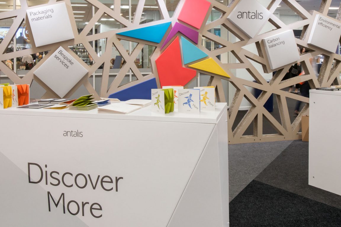 Exhibition design and graphic design for Antalis