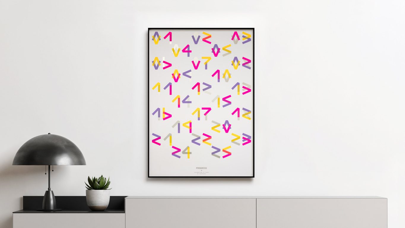 Business anniversary marketing campaign and logo design